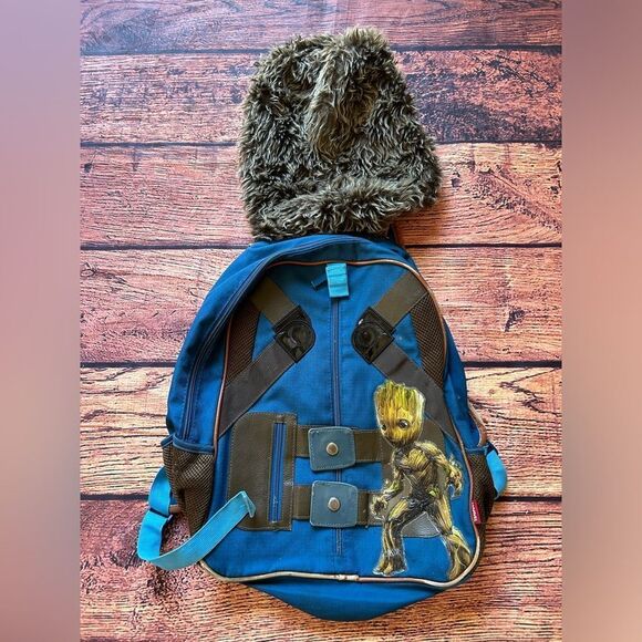 Accessories | Marvel Groot Backpack W Hood Authentic Disney Store ...
